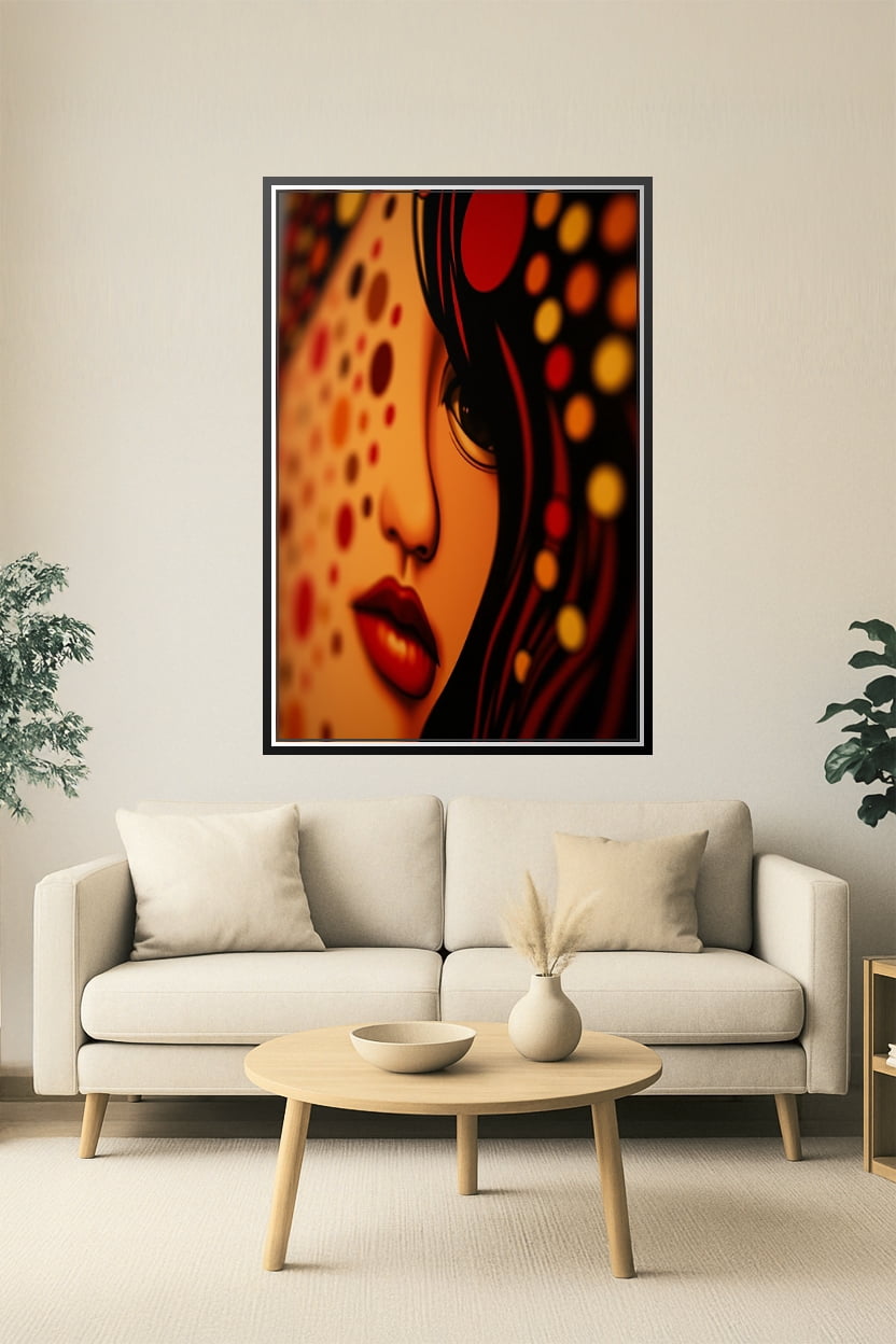 Pop Fusion Muse – Retro Dot Portrait Art Poster 【Rolled Canvas ...