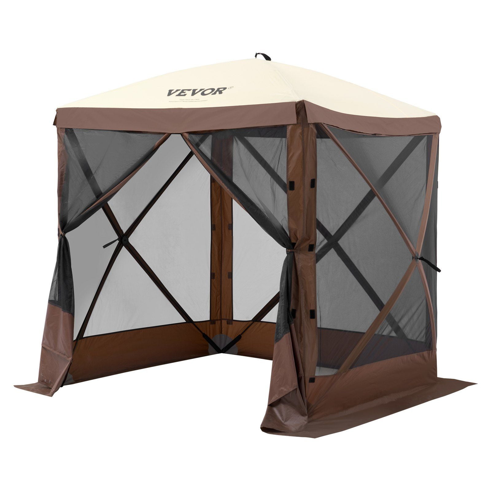 Pop Up Gazebo Tent, Pop-Up Screen Tent 4 Sided Canopy Sun Shelter with ...
