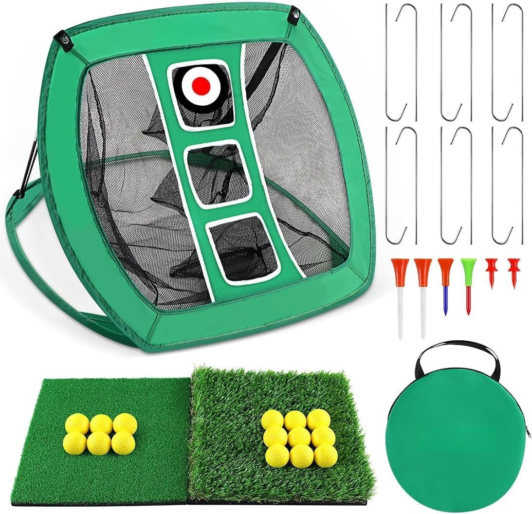 Pop Up Golf Chipping Net, Indoor/Outdoor Golfing Target Net Collapsible ...