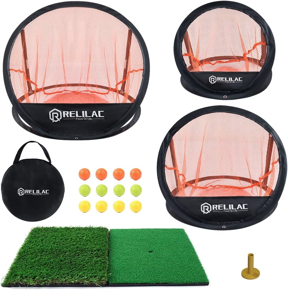 Pop Up Golf Chipping Practice Net Set - Indoor/Outdoor Golfing Target ...