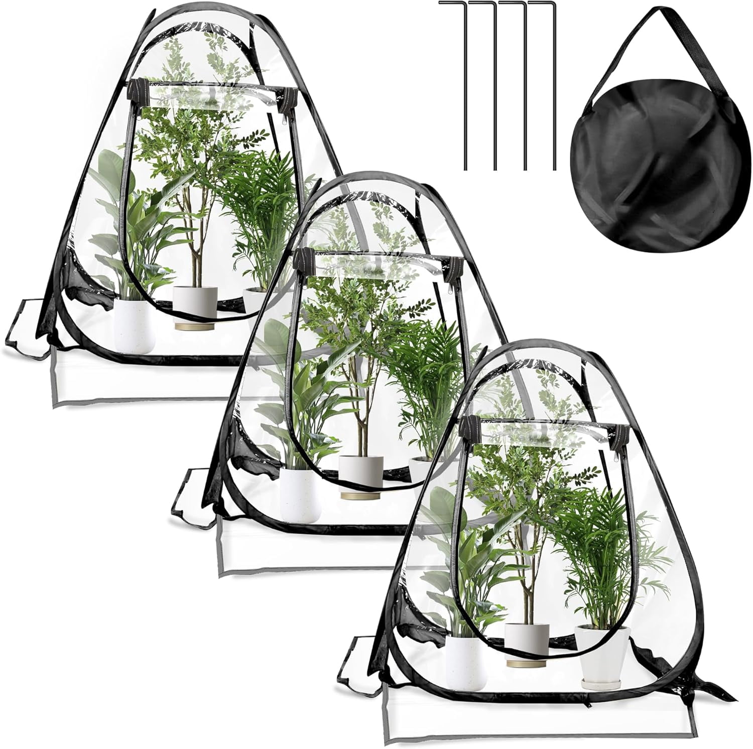 Pop Up Greenhouse Cover, Mini Portable Flowerpot Cover, Indoor Outdoor ...