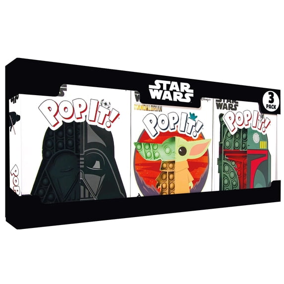 POP IT! Star Wars Sensory Toy, Darth Vader, Boba Fett, Grogu, 3 Pack ...