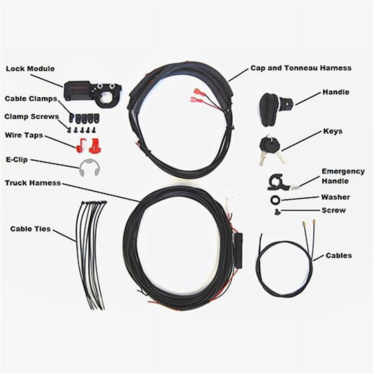 Pop & Lock Power Truck Cap Lock Kit with Handle - Black Steel Lock 1.96 ...