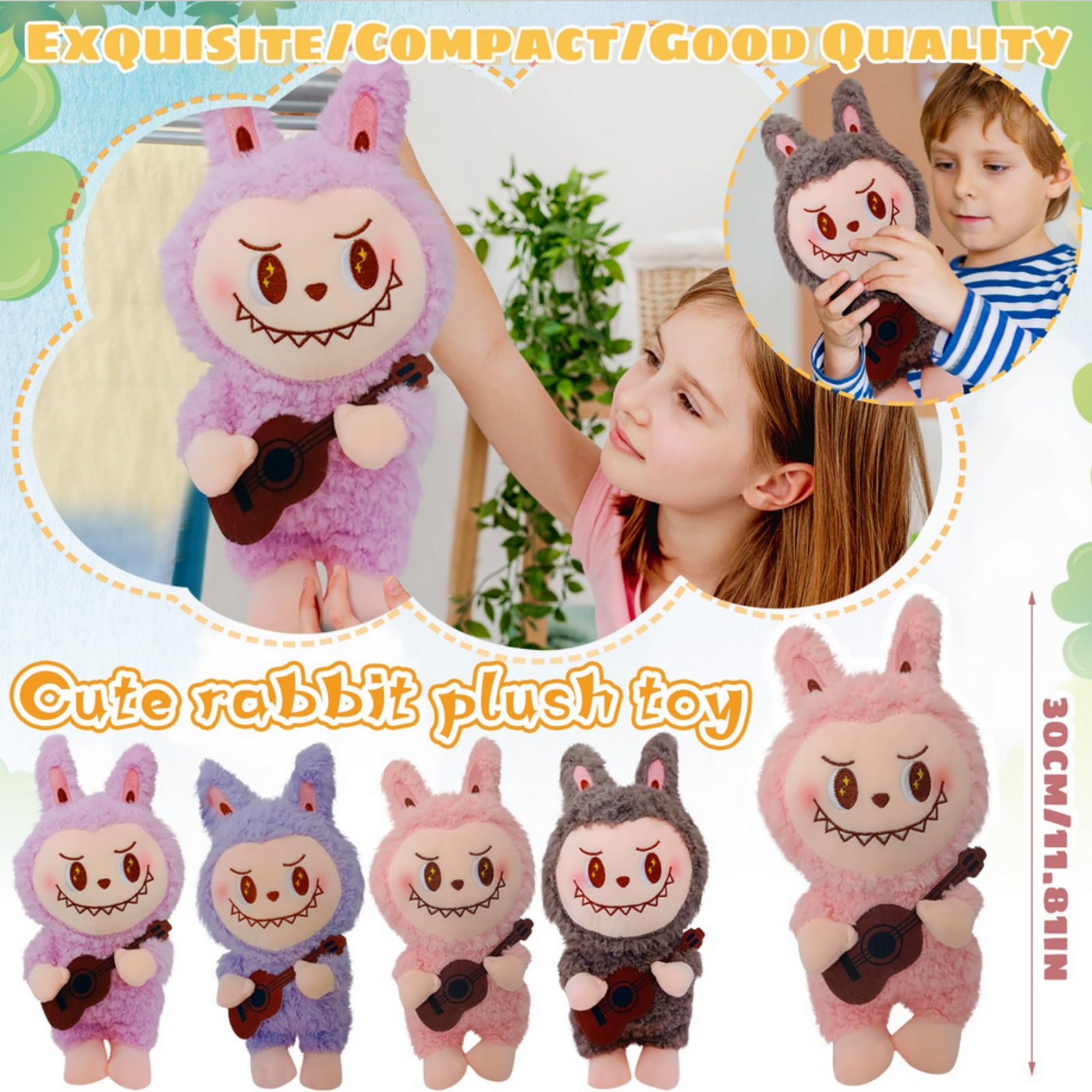 Pop Mart Labubu Macaron Plush Keychain Collectible Monster Toy Figure ...