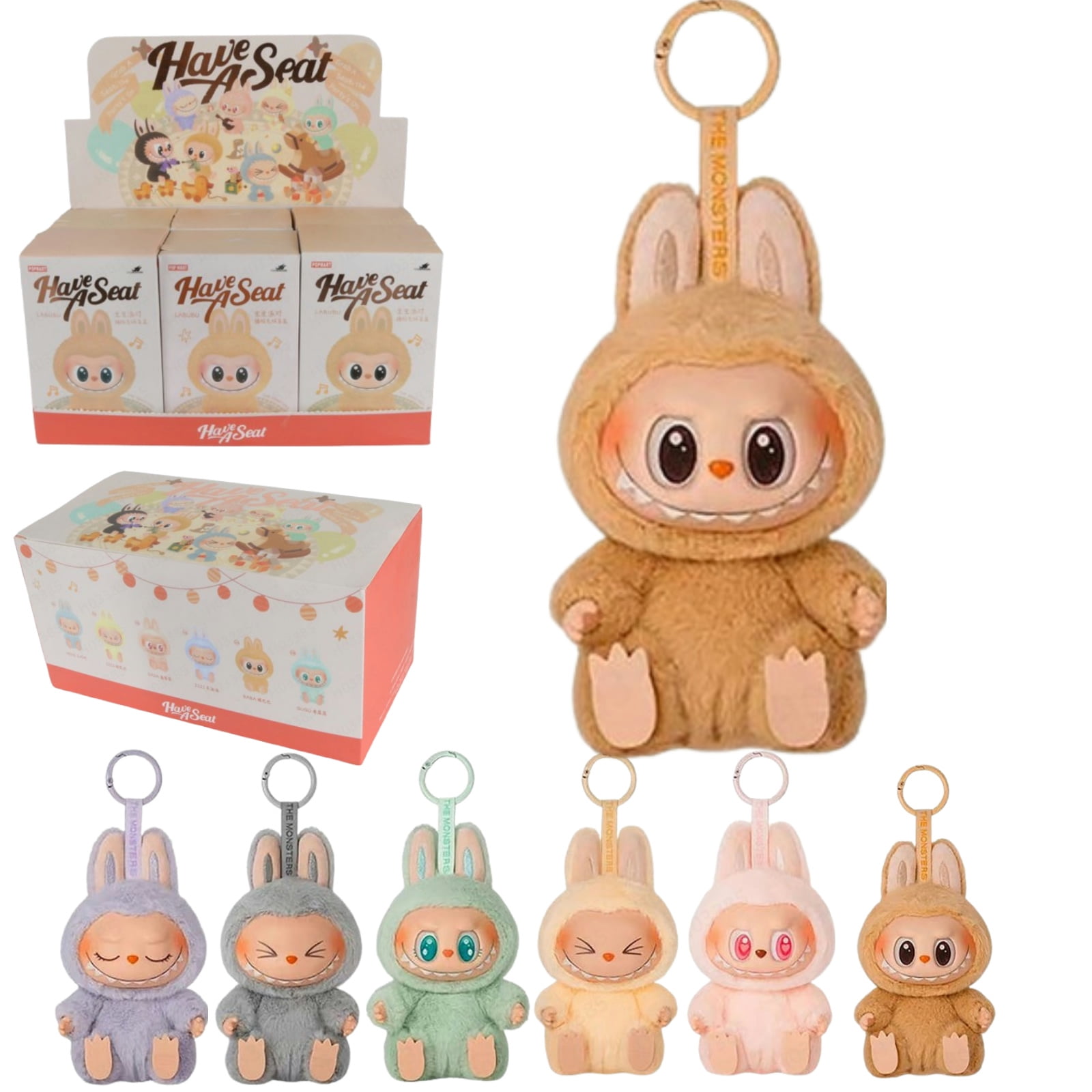 Pop Mart Labubu,the Monsters Magnificent Macaron Plush Dolls Figure Toy ...