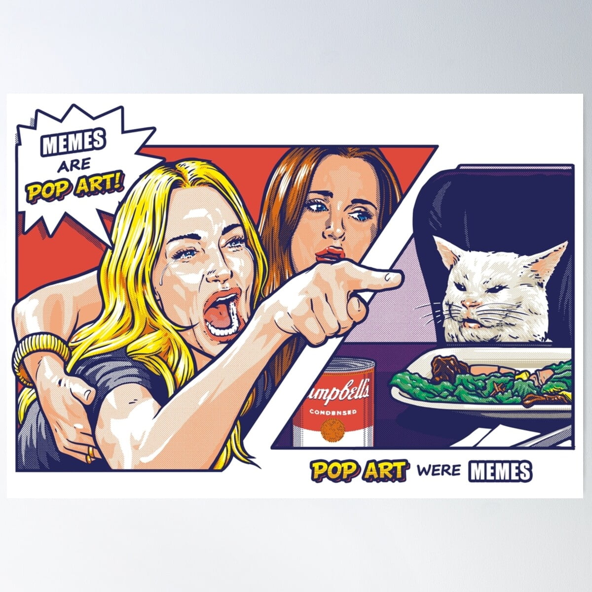 Pop Memes Poster Wall Art, Modern Wall Decor For Living Room Bedroom ...