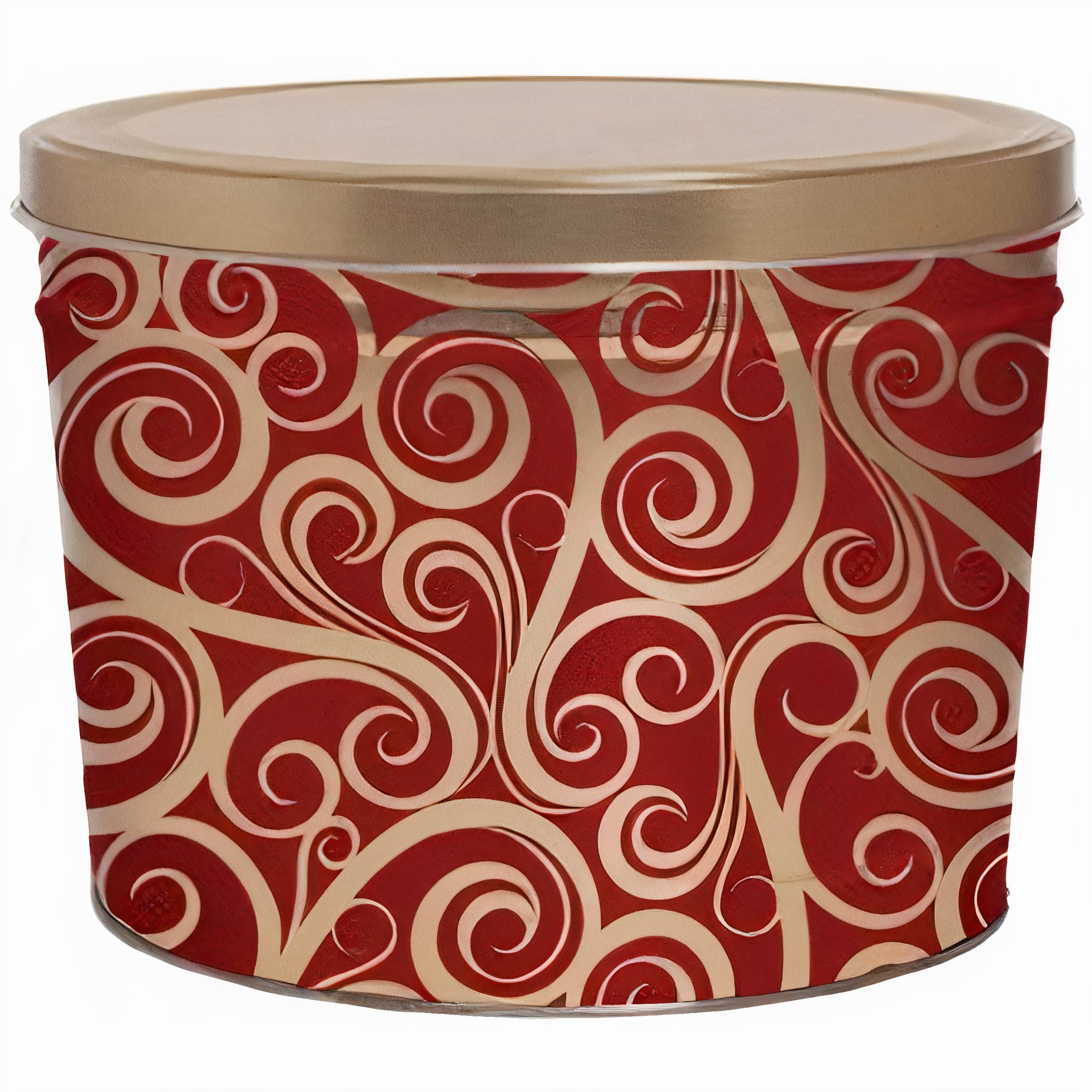 Pop N Cream Golden Swirls 6.5 Gallon Popcorn Tins - Walmart.com