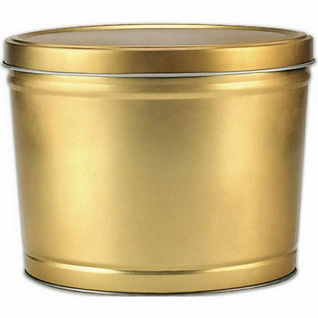 Pop N Cream Solid Gold 3 Gallon Popcorn Tins - Walmart.com