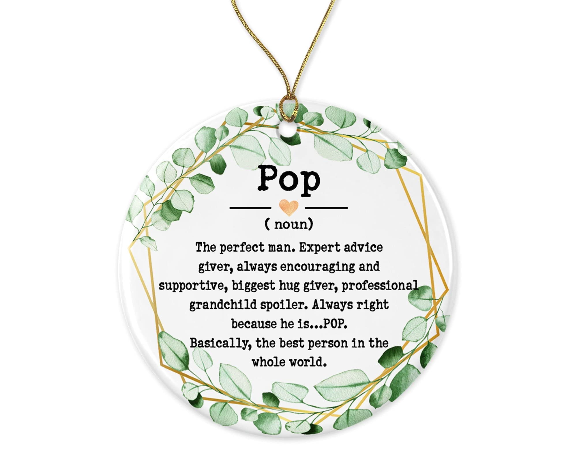 Pop Noun Ornament - OIF8 Christmas Ornament for Pop - Father's Day ...