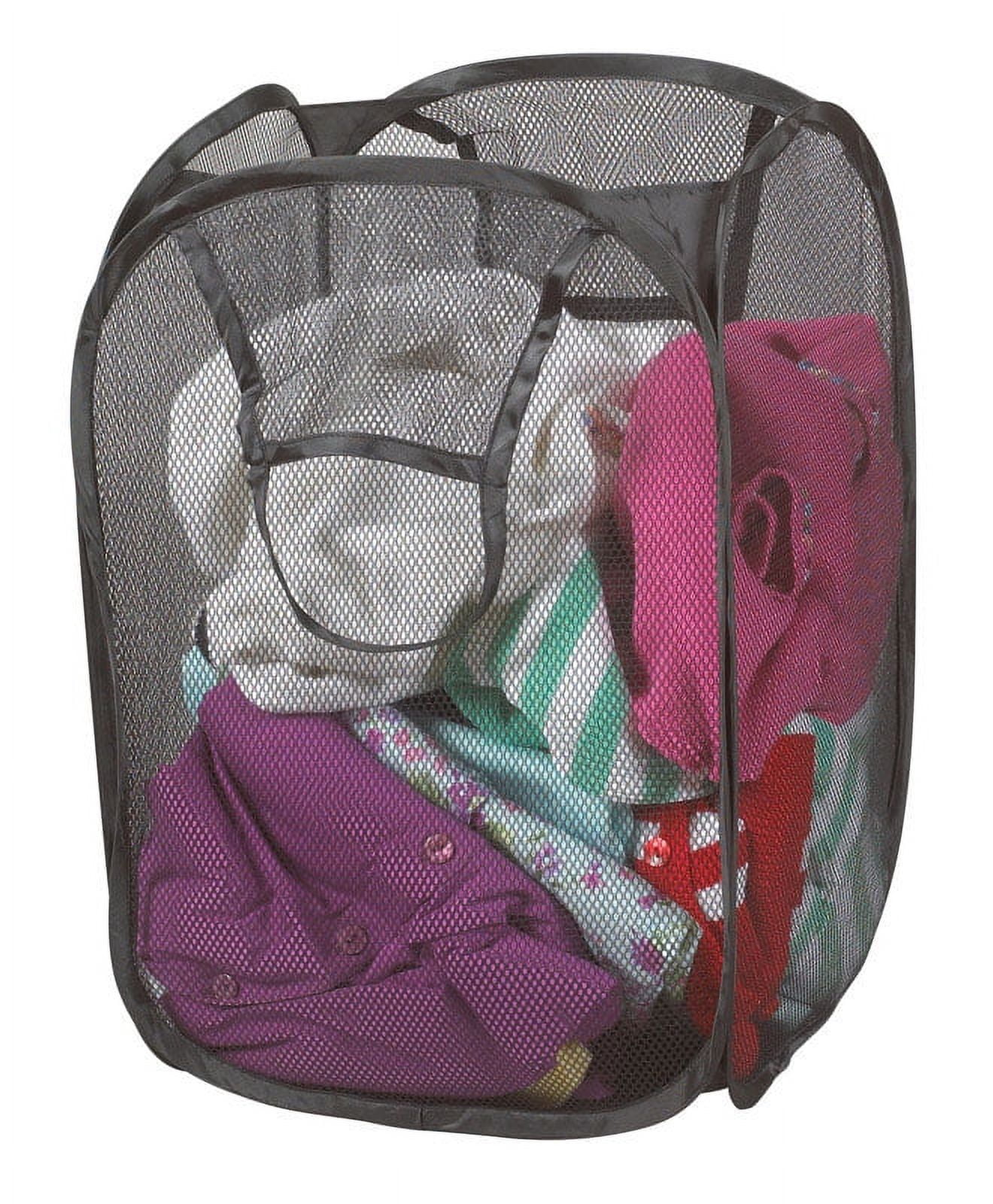 Pop Open Black Duramesh Nylon Pop-up Laundry Hamper - Walmart.com