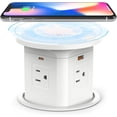 Pop Up Outlet for Countertop Kitchen, 65W USB C Wireless Counter Top ...