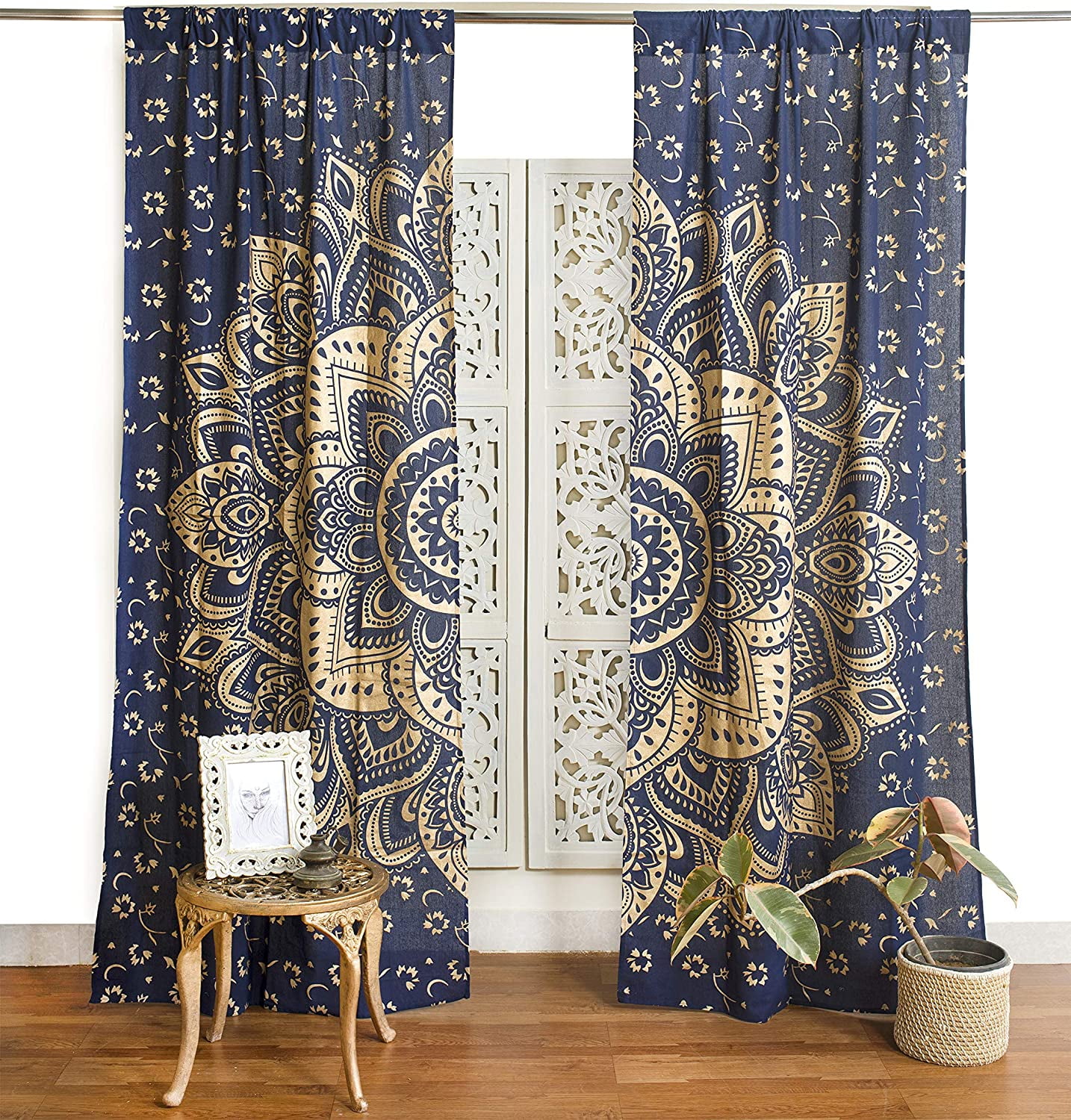 Pop Popular Handicrafts Printed Curtains Panels Set of 2 Indian Hippie ...