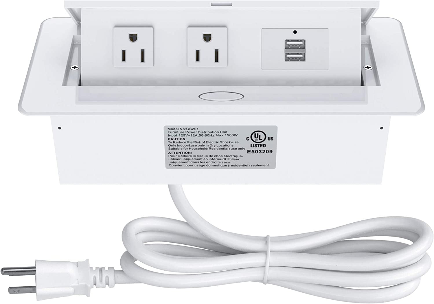Pop up Power Strip,Recessed Electrical Outlet Power Hub Connectivity ...