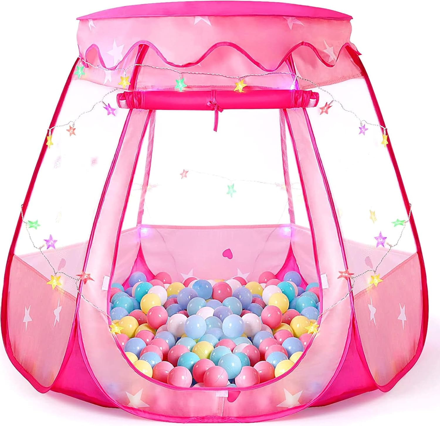 Pop Up Princess Tent with Colorful Star Lights for 1 2 3 Year Old ...
