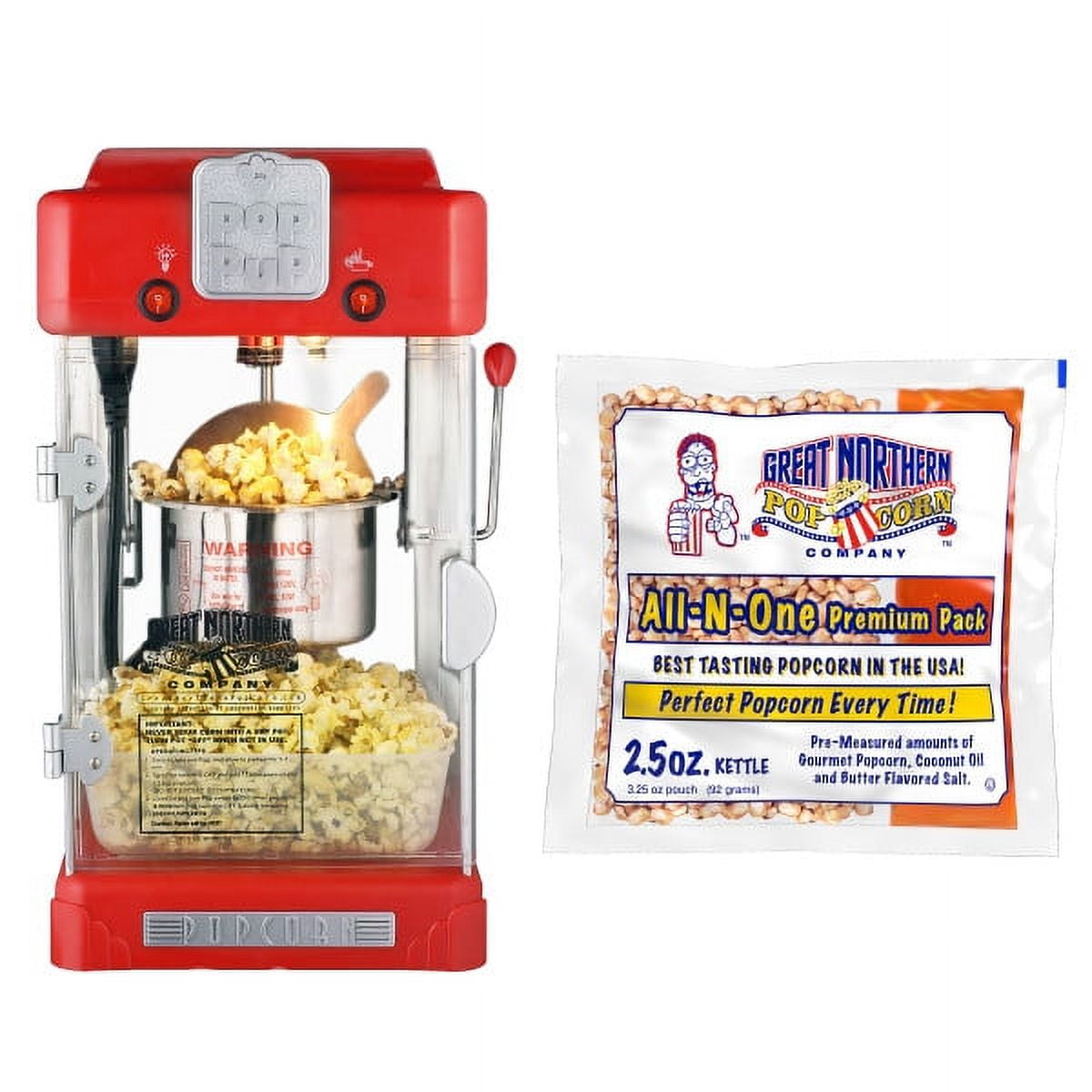 Free Shipping! Pop Pup Popcorn Machine – 2.5 Oz Kettle with 24-Pack of ...