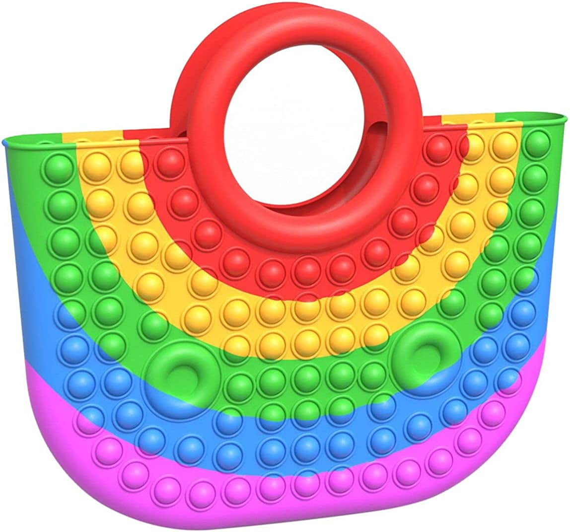 Purse Fidget Tote Bag Push Bubble Handbag Silicone Top Handle Satchel ...