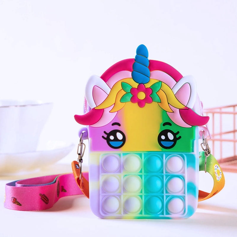 Pop Purse Silicone Sensory Push Pop Bubble Bag Crossbody Bag Antistress ...