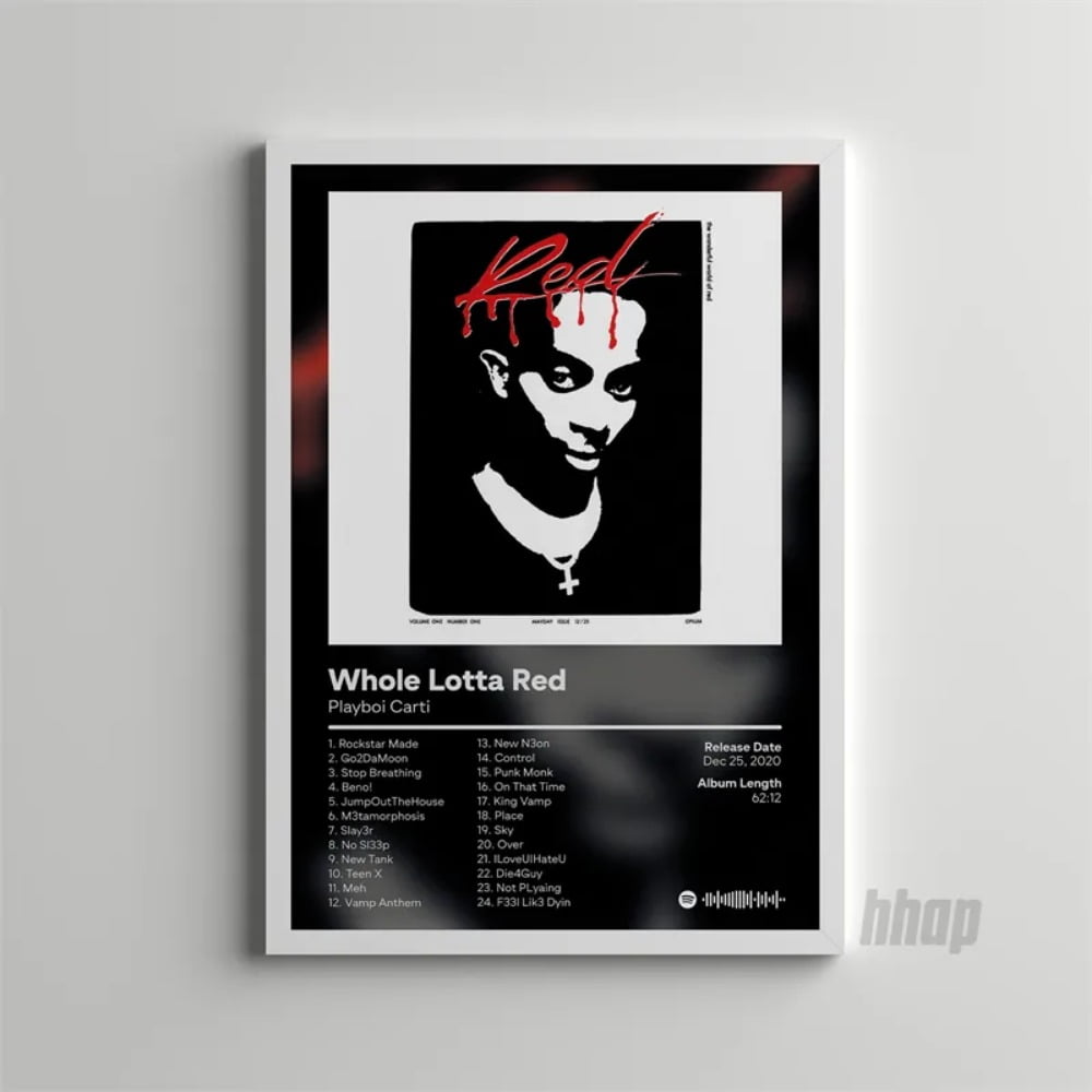Pop Rap Music Album Cover Artist Playboi Carti Poster Aesthetic Rapper ...