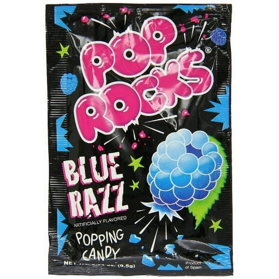 POP ROCKS Blue Razz Popping Candy, Pack of 24 - Walmart.com