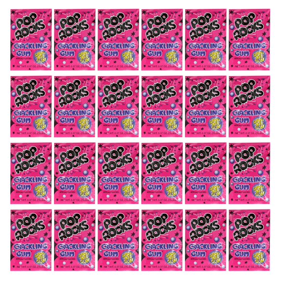 Pop Rocks Bubble Gum, 24 Pack, Popping Candy, Fun Candy - Walmart.com