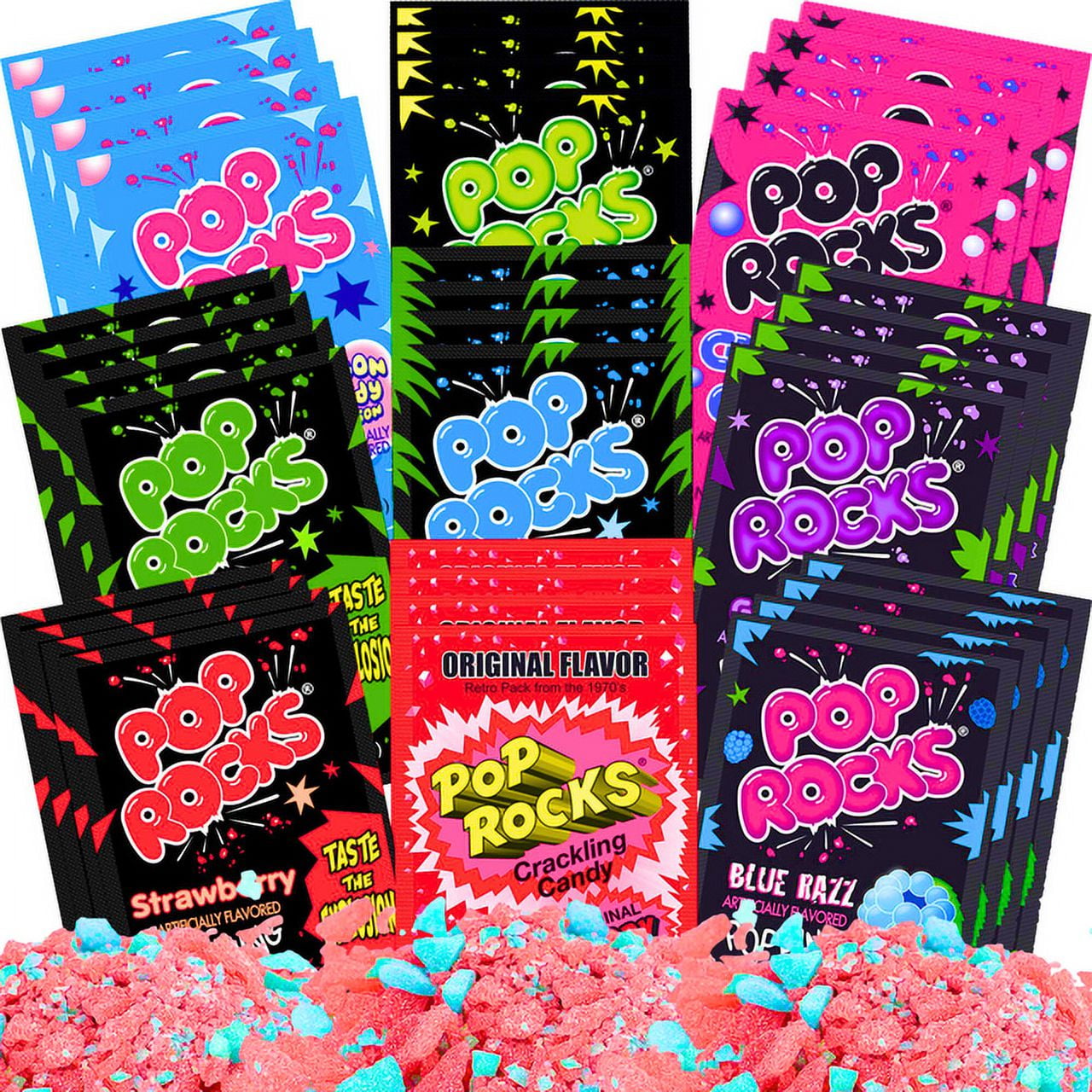 Gaudum Pop Rocks Candy - Flavorful Variety Pack (36 Units, 4 of Each ...