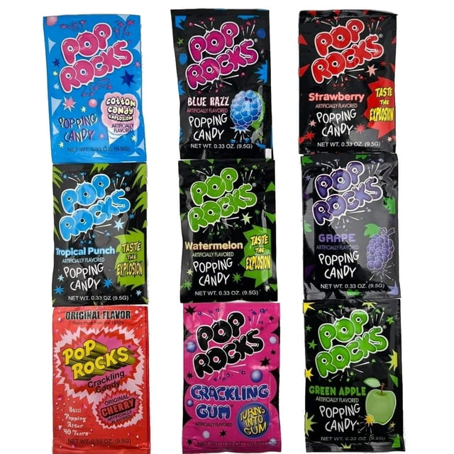 Snackivore PopRocks Candy Bulk Variety Pack, 9 Flavors - Includes ...