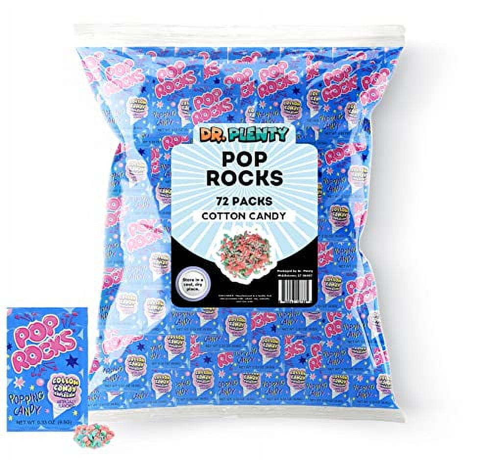 Pop Rocks Cotton Candy Bulk (0.33oz) - 72 Pack of Cotton Candy Flavored ...