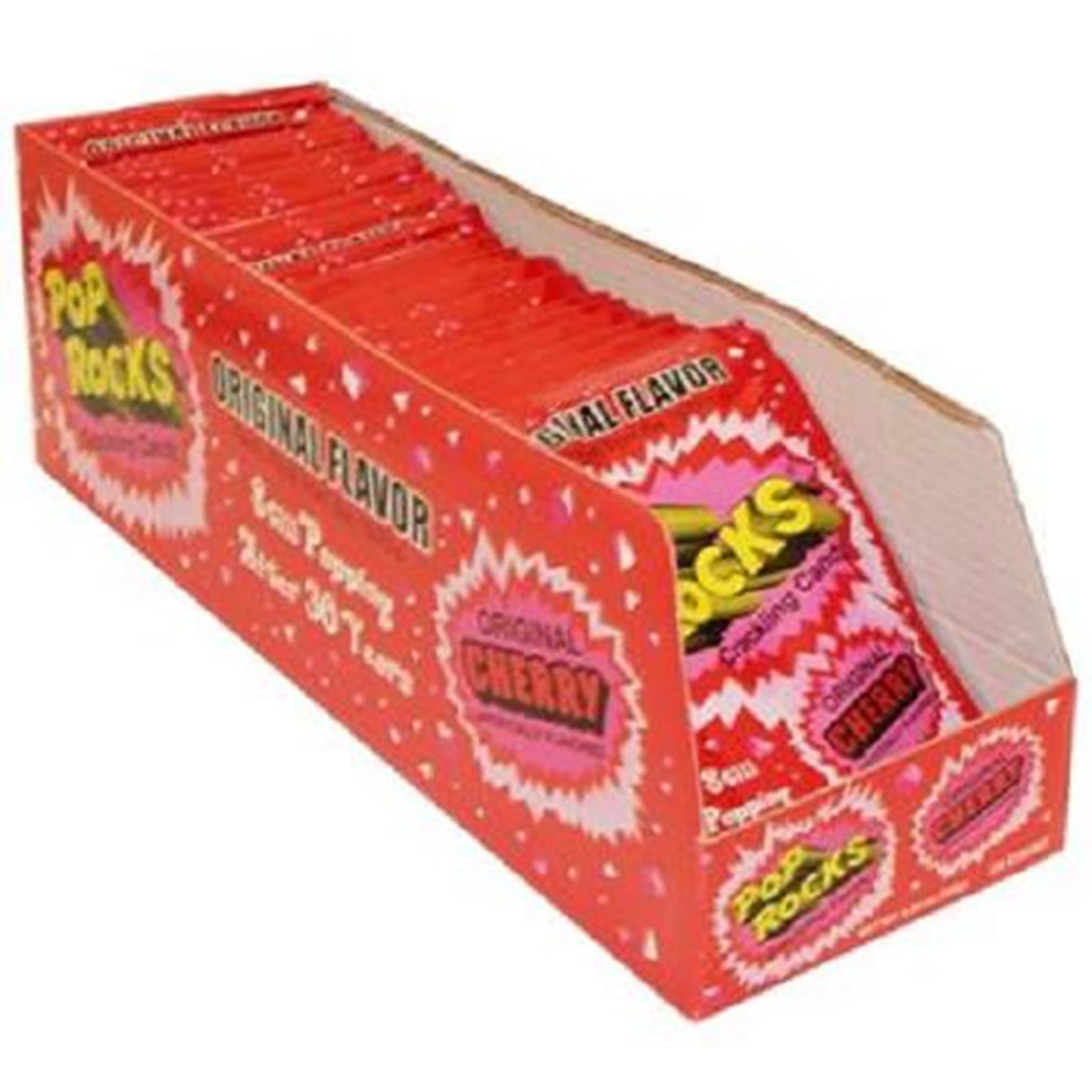 Pop Rocks, Cherry Flavored Sugar Candy, 24 Count (0.33 oz) - Grab & Go ...