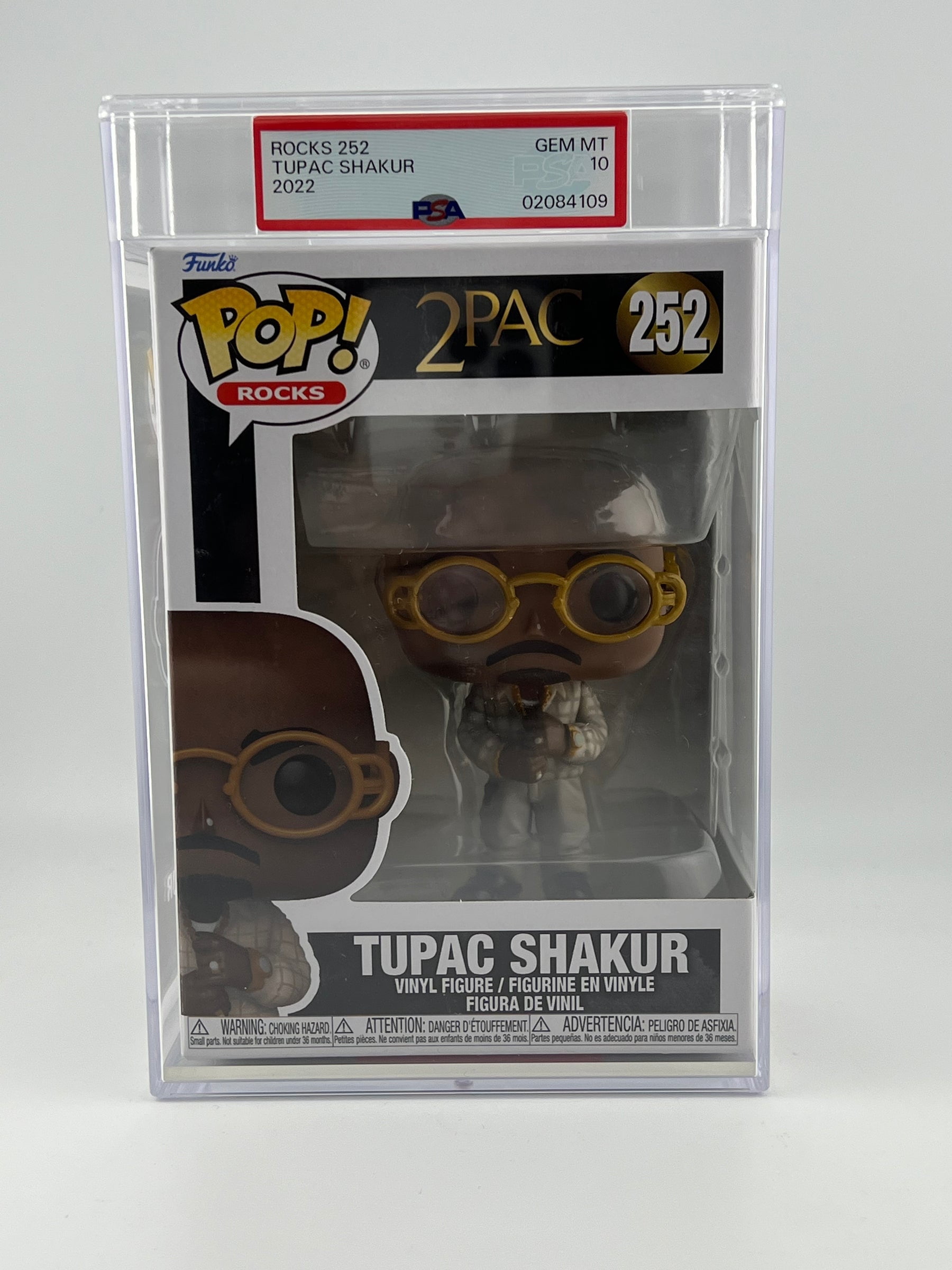 Pre-Owned Funko Pop! 2pac 252 - PSA GEM MT 10 Grading - Walmart.com