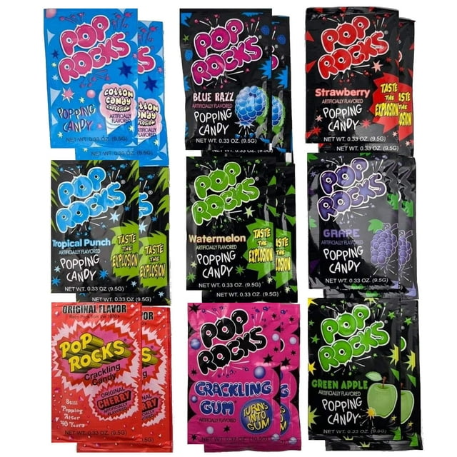 Pop-Rocks Variety 18 Pack- 9 Flavors, 2 of Each Flavor - Walmart.com