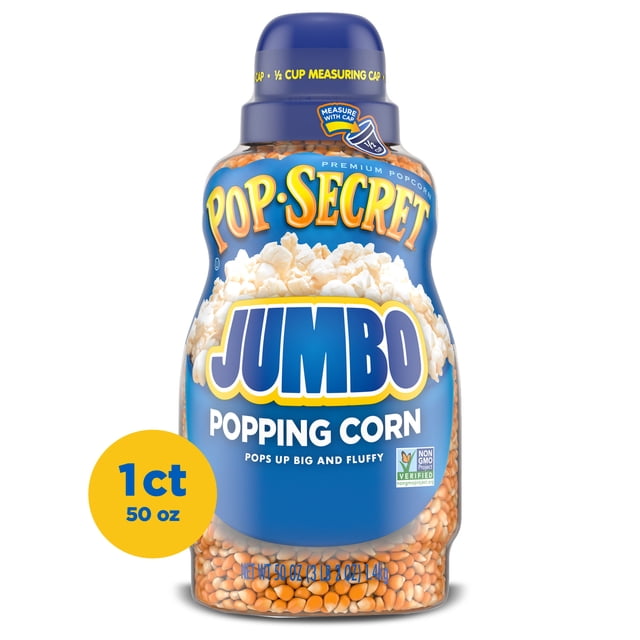Pop Secret Jumbo Popping Corn Kernels, 50 oz Jar for Air Popper ...