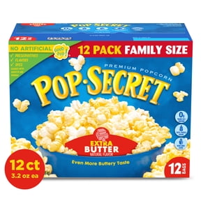 AMC Theatres Microwave Popcorn Extra Butter 6 Pack with Topping Packets ...
