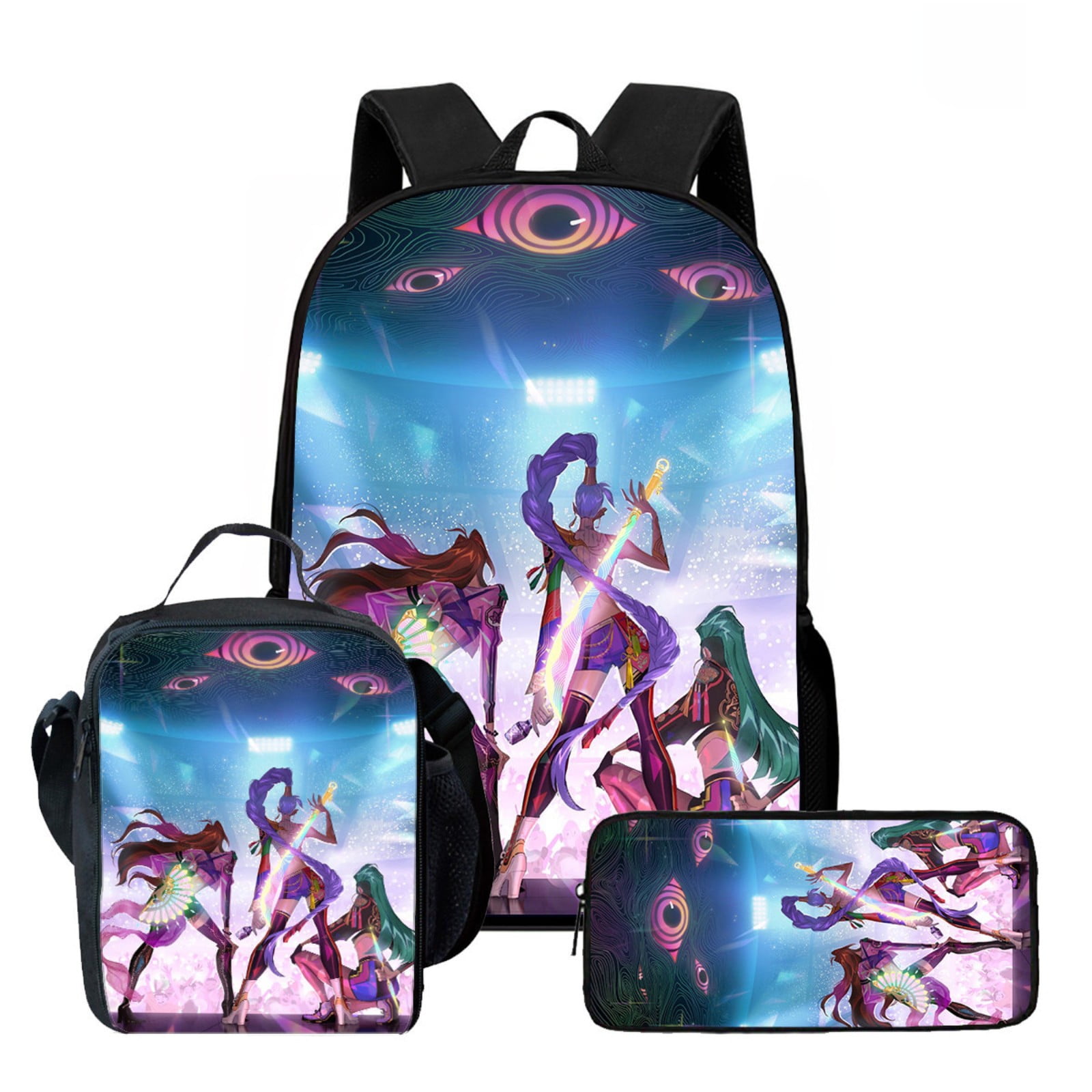 Pop Singer D-emon Hunters Backpack: Cute Cartoon Style with Large Capacity, Ideal for School ...