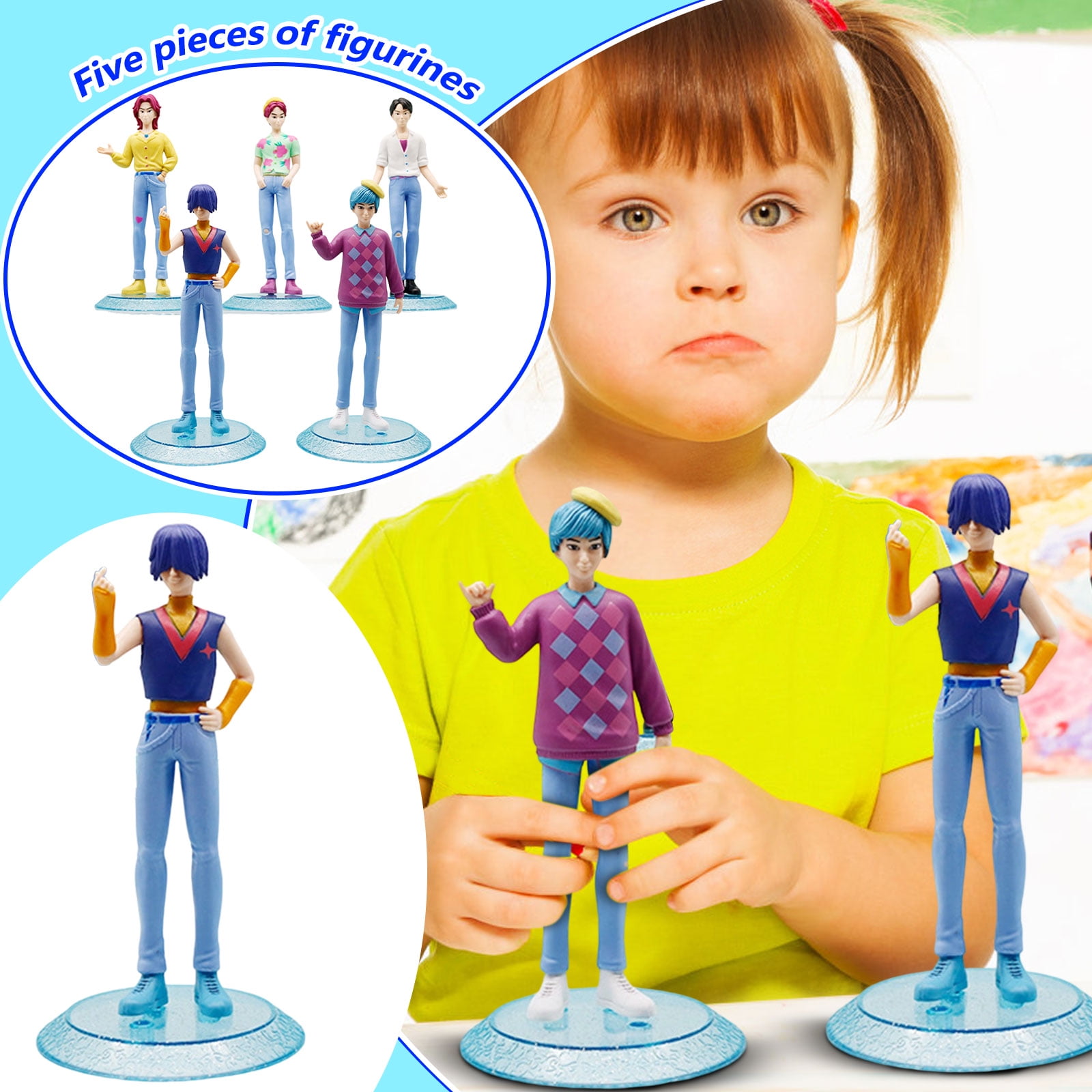 Pop Singers Sa-ja Stars Der-py 5Pcs 6.3inch Doll Action Figure, Ji-nu ...