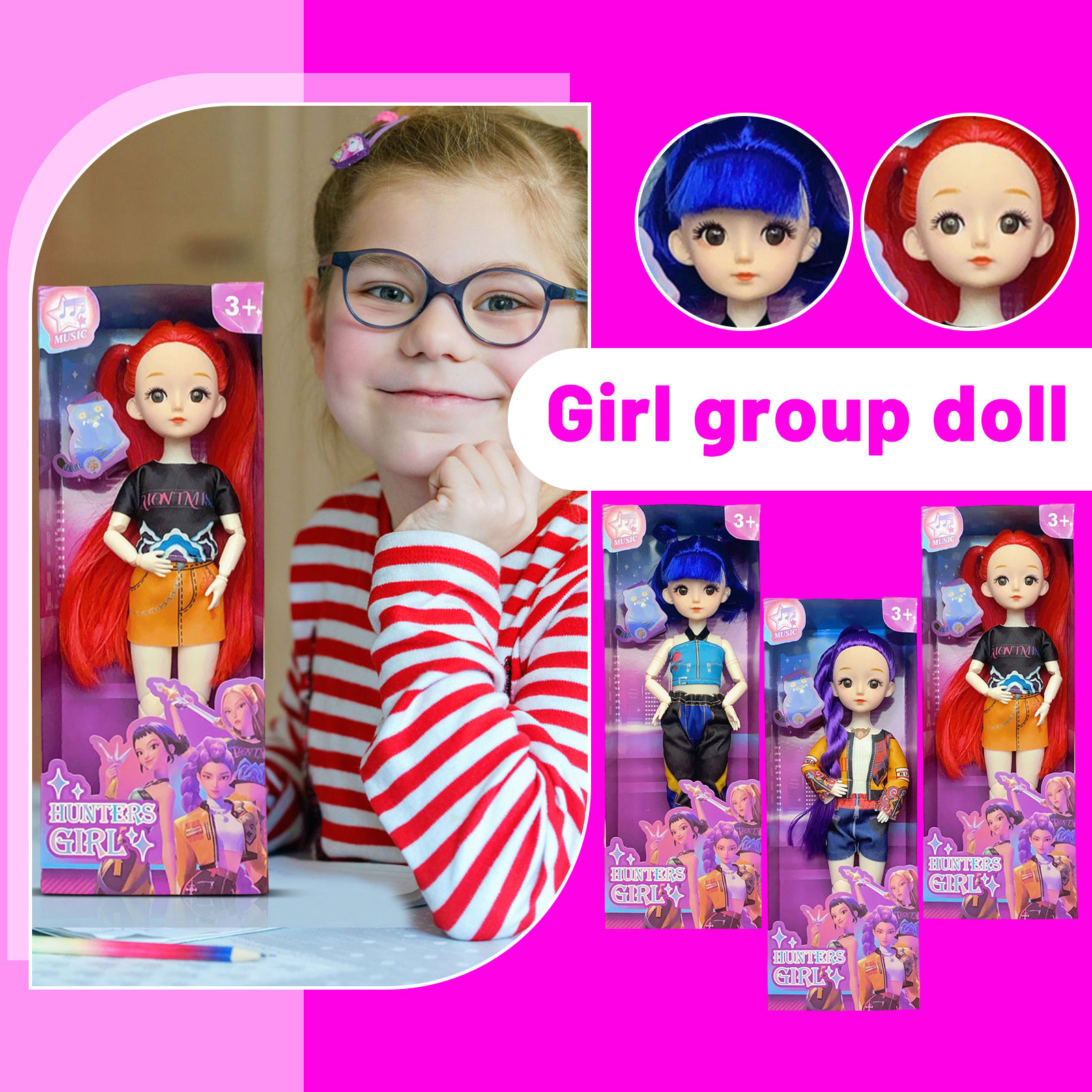 Pop Singers Stars Ru-mi 12inch Doll Action Figure, Zo-ey Doll Figurine ...