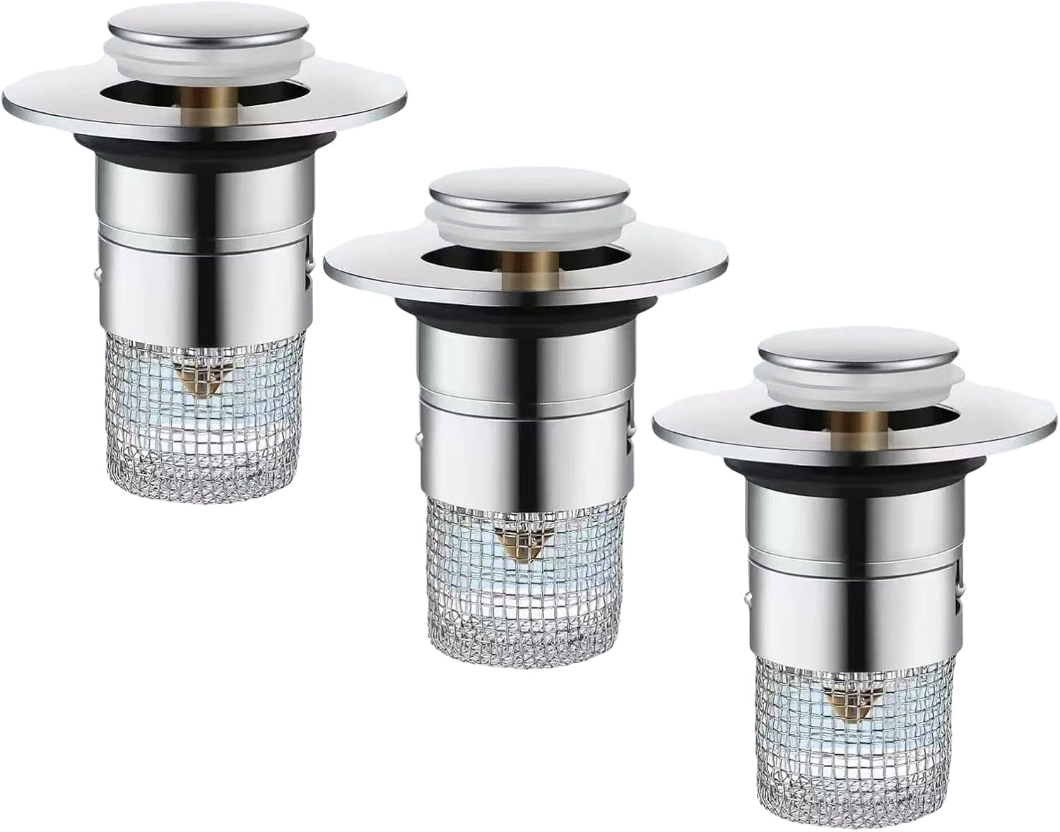 Pop Up Sink Drain Strainer, Stainless Steel Basin Drain Filter, Pop up ...