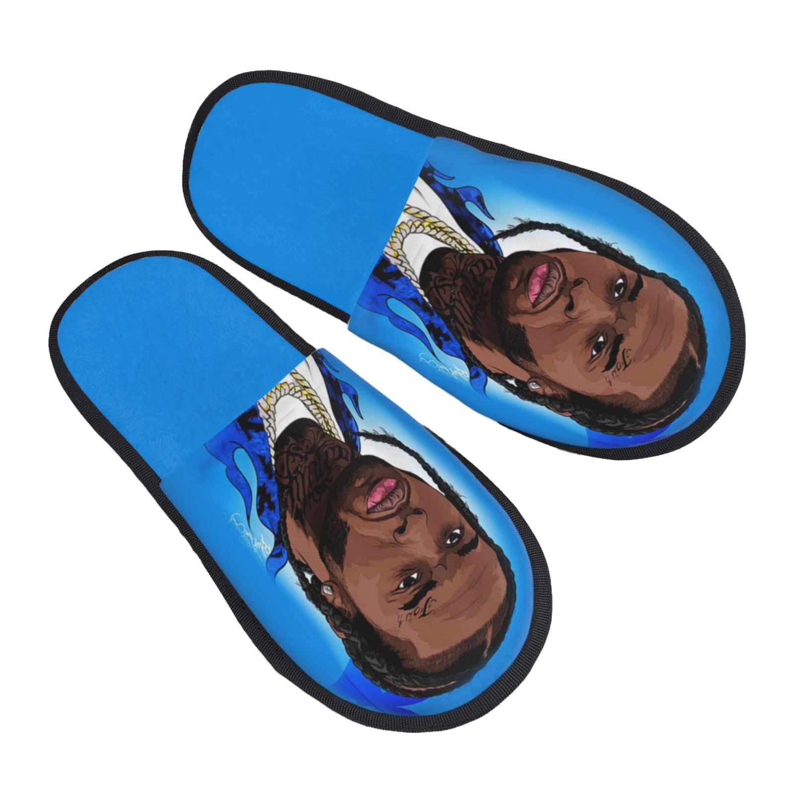Pop Smoke Furry Slippers For Men Women Fuzzy House Slippers Winter Anti ...