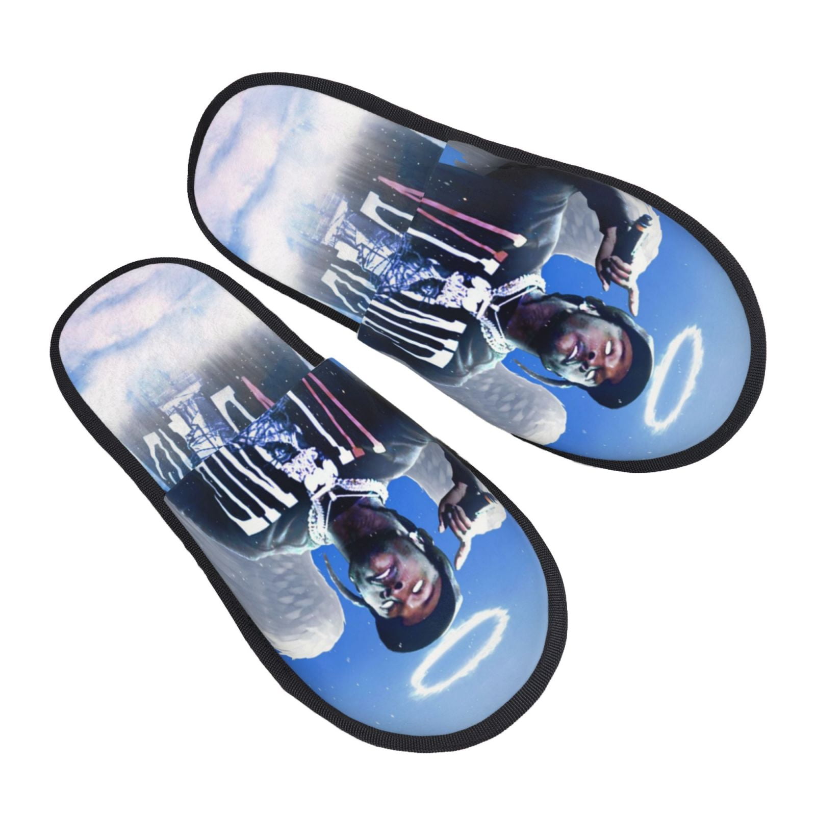 Pop Smoke Furry Slippers For Men Women Fuzzy House Slippers Winter Anti ...