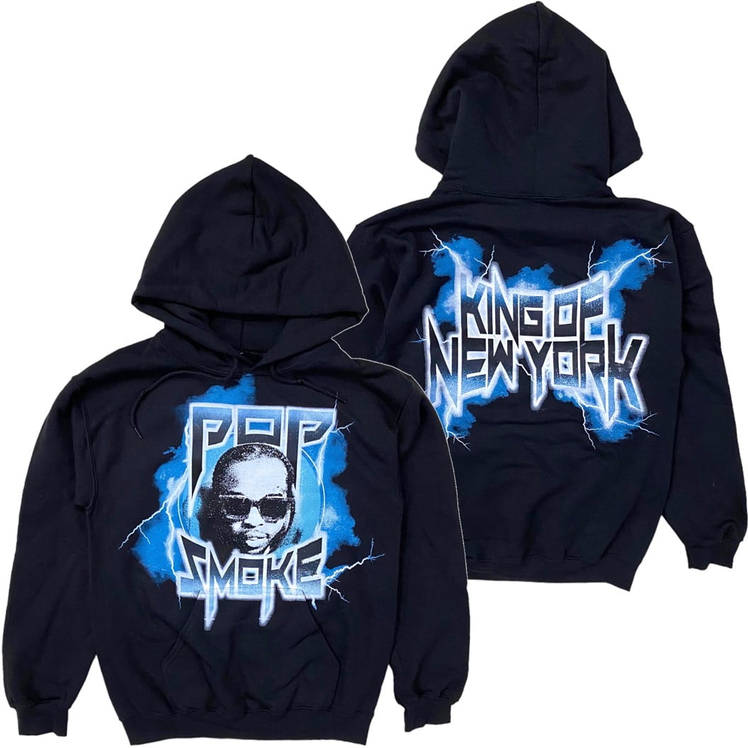 Pop Smoke Men's Official Licensed Merchandise King Of New York Hoodie ...