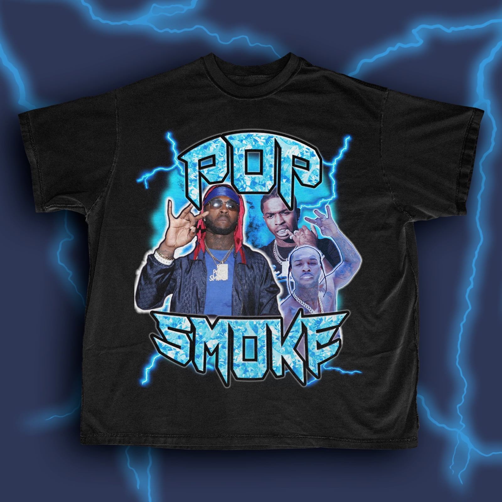 Pop Smoke T-Shirt King Of New York The Woo Retro Vintage 90s Inspired ...