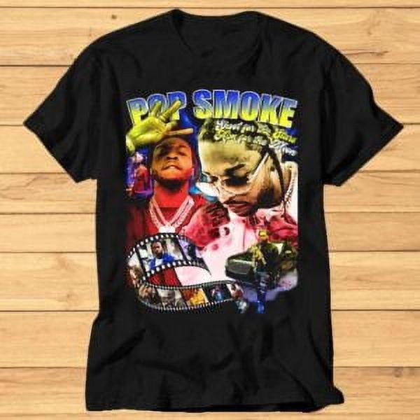 Pop Smoke T-Shirt Shoot For The Star Aim For The Moon - Walmart.com