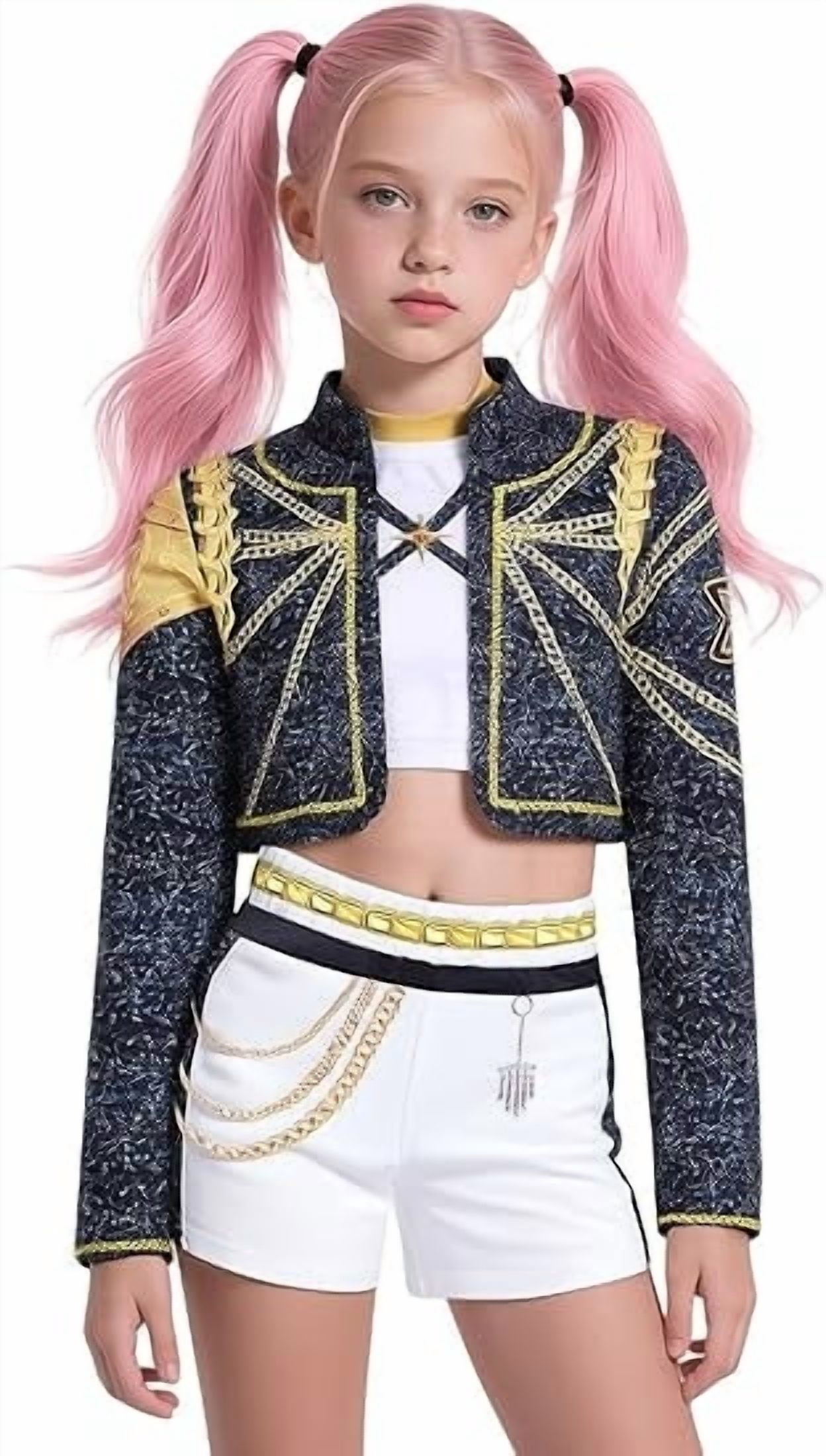 Girls Costumes Size 10-12 Pop Stars Costume zoeyY Suit Pop Singer Pop ...