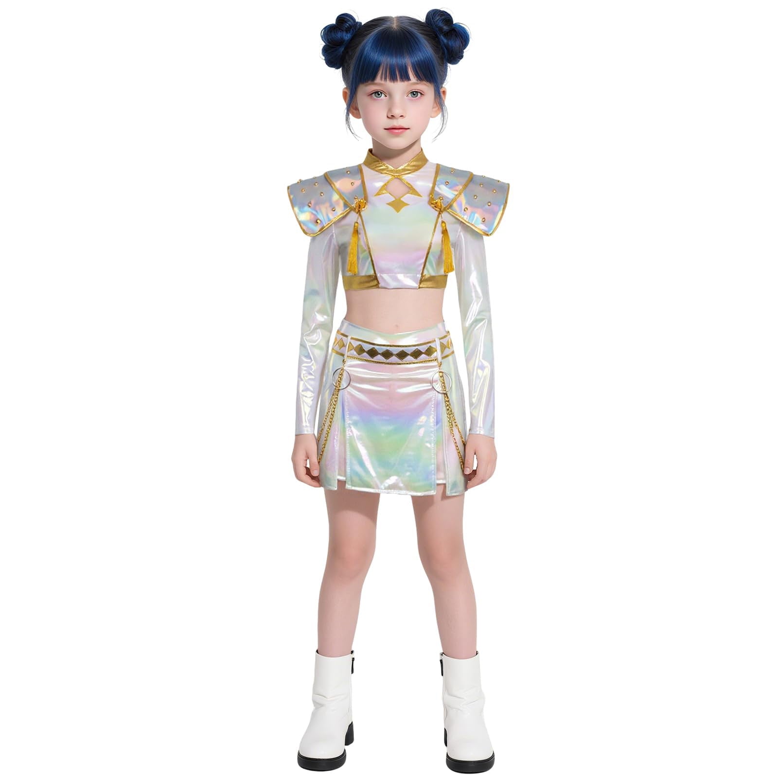 Pop Stars Costume Girls Dress up Rumii Crop Top Skirt pop DemonHunters ...