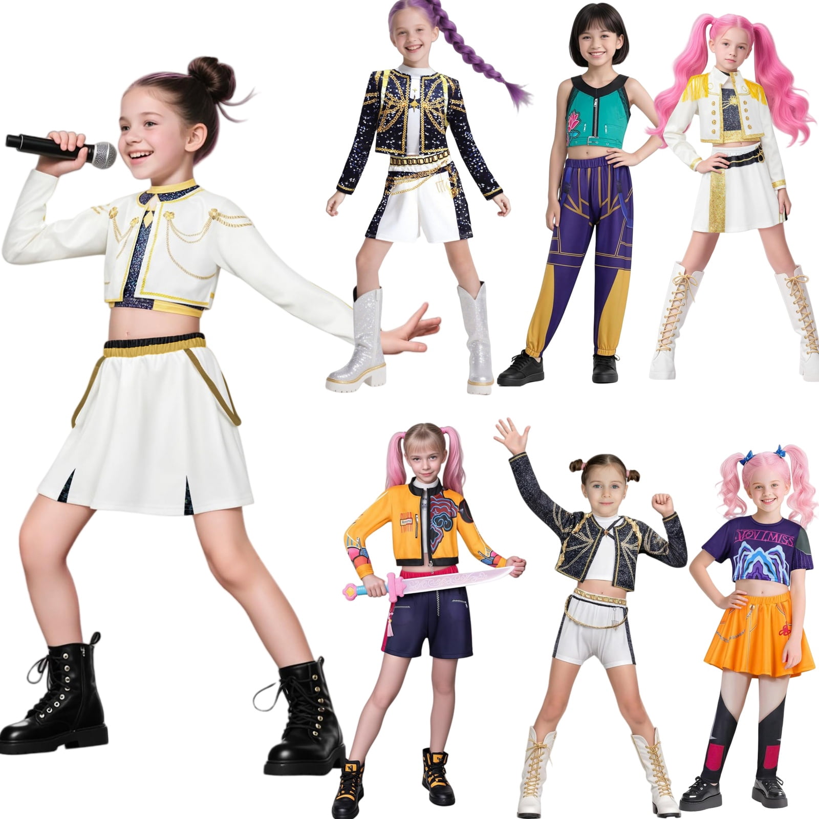 Girl's Costumes Size 10-12 Pop Stars Costume Rumii Suit Pop Singer pop ...