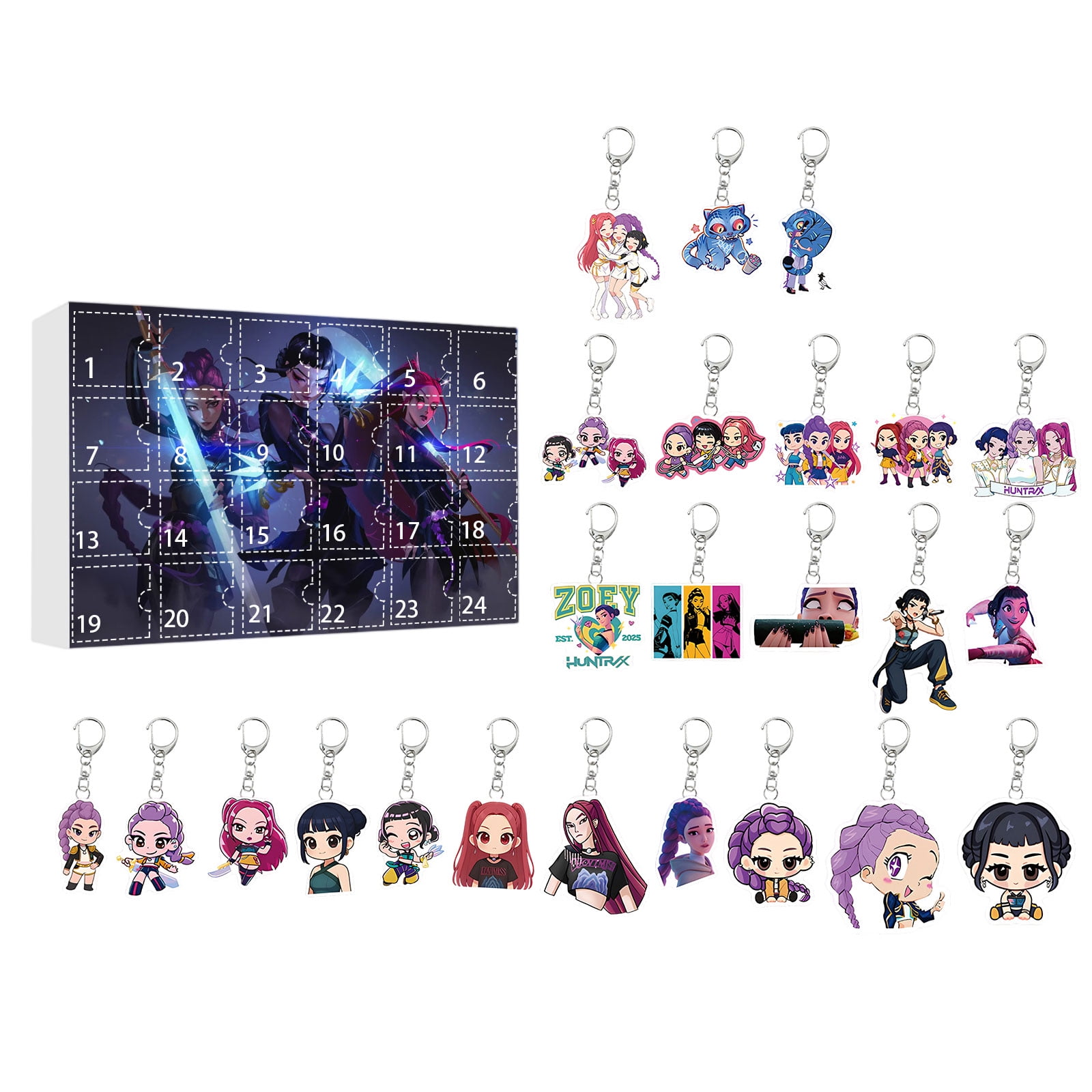 Pop Stars Demon-Hunter 2D Stereoscopic Aircraft Box 24Pc Keychain ...
