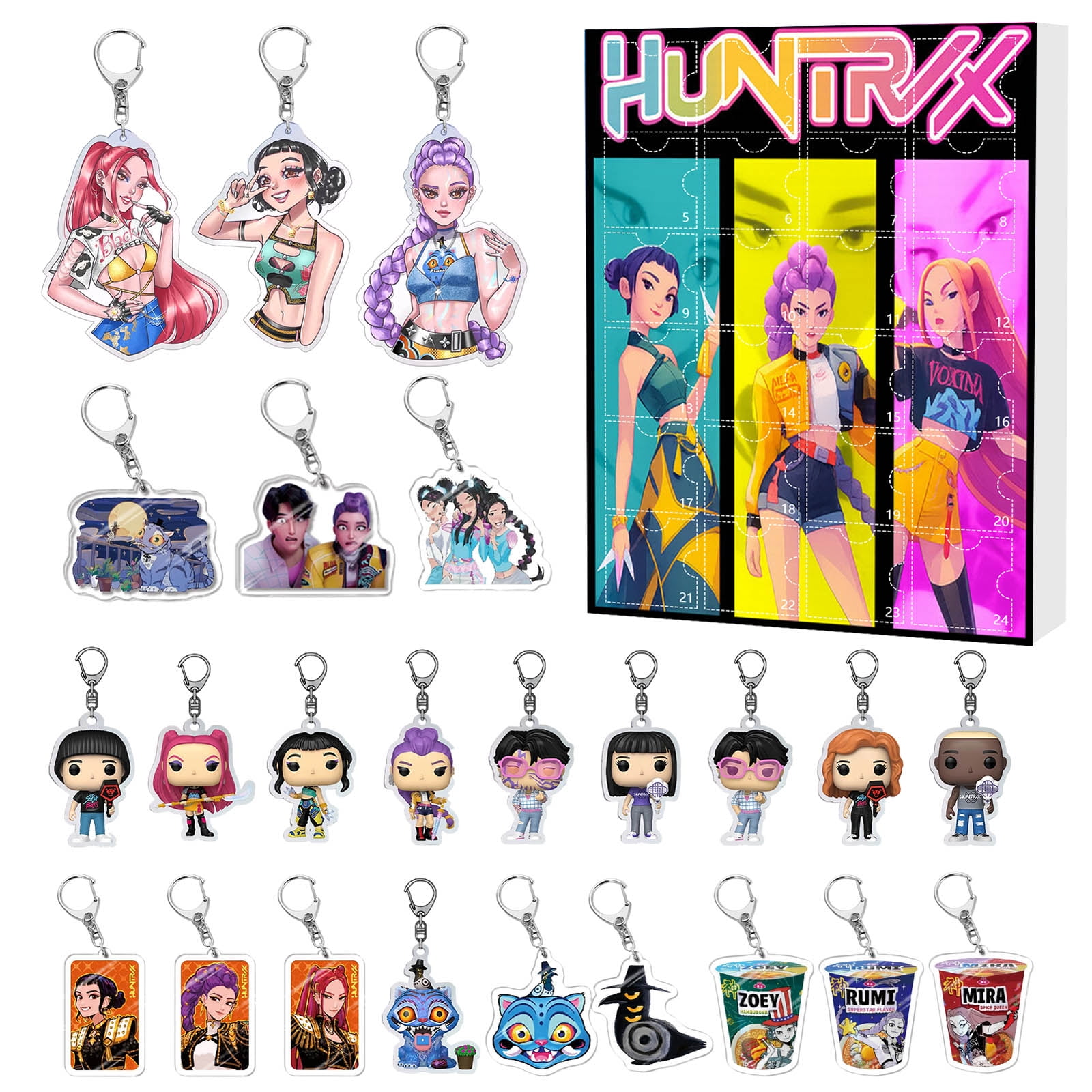 Pop Stars Demon-Hunter Arrival Calendar 1 Blind Box With 24 Acrylic ...