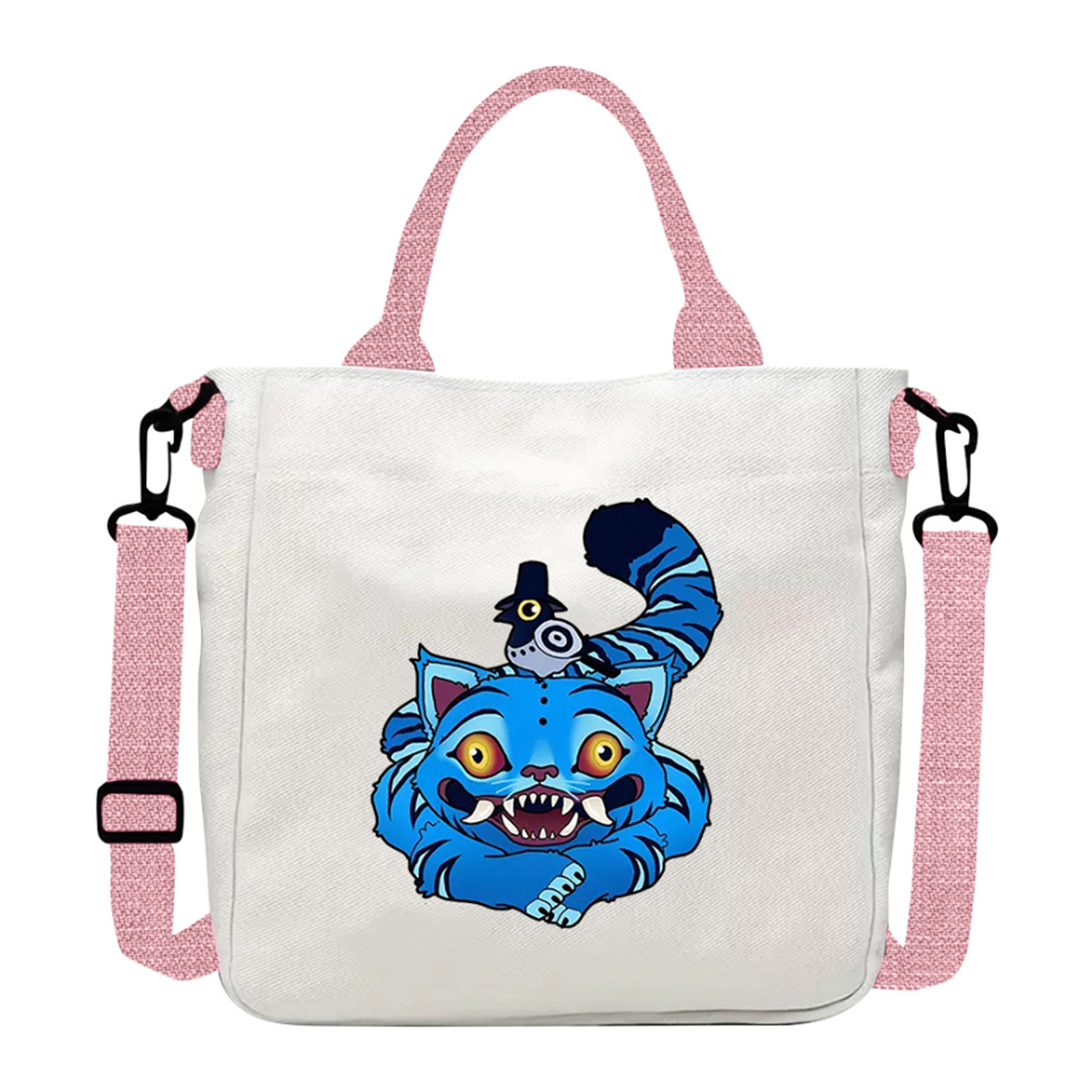Pop Stars Demon-Hunter Drippy Tiger Cartoon Illustration Canvas Tote ...