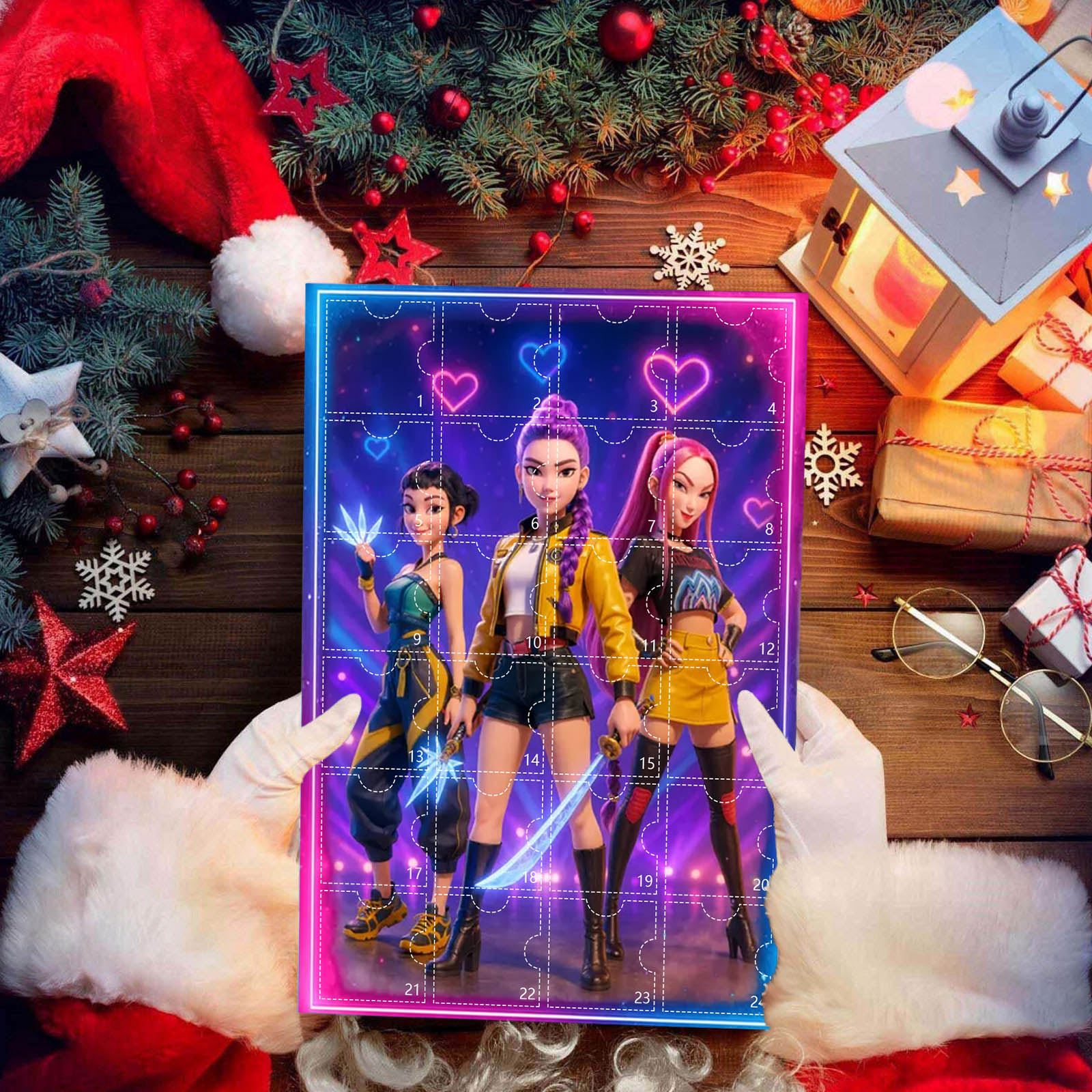 Pop Stars Demon Hunters Advent Calendar, 2025 Halloween Keychain ...