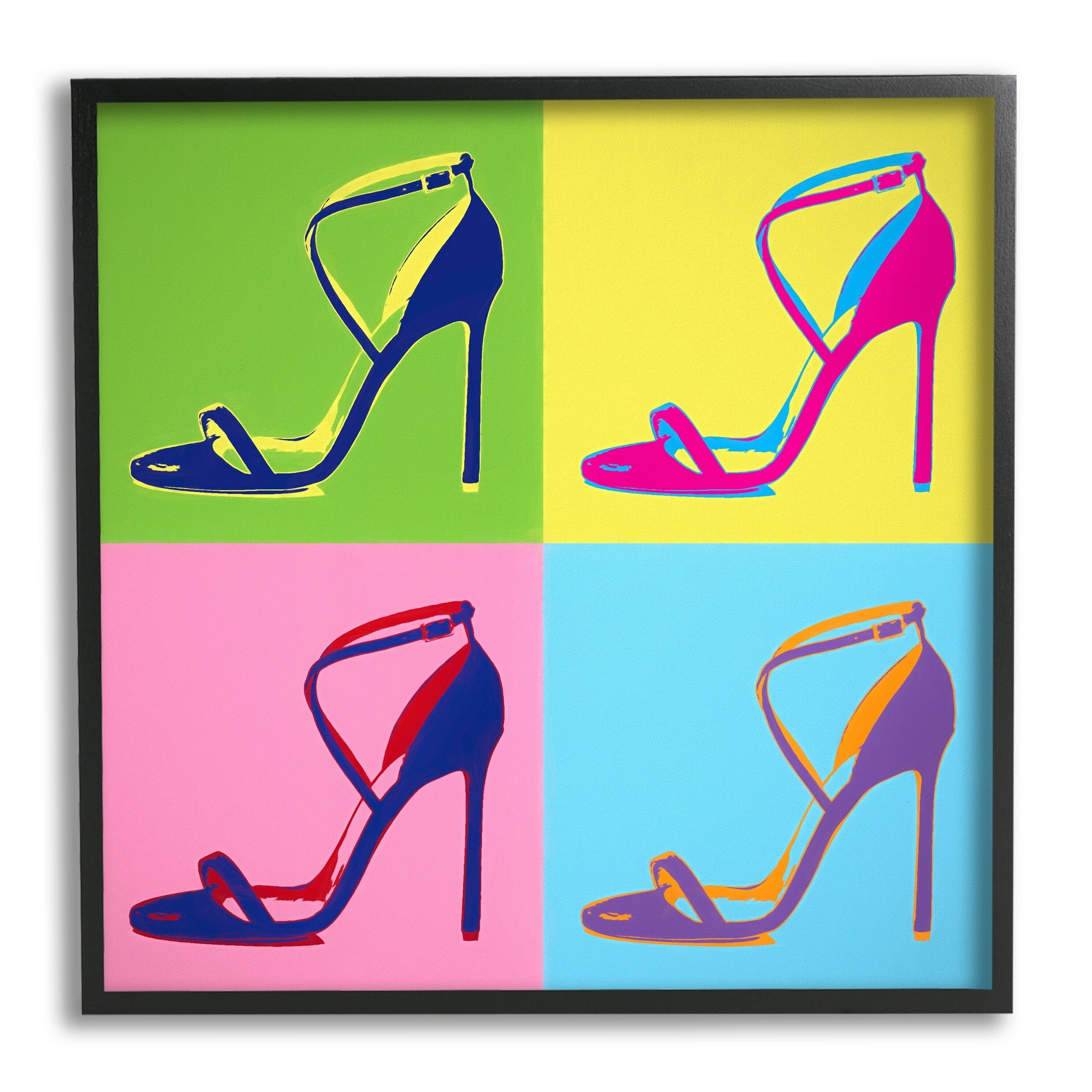 Pop Style High Heel Shoe Vivid Square Blocks Beauty & Fashion Graphic ...