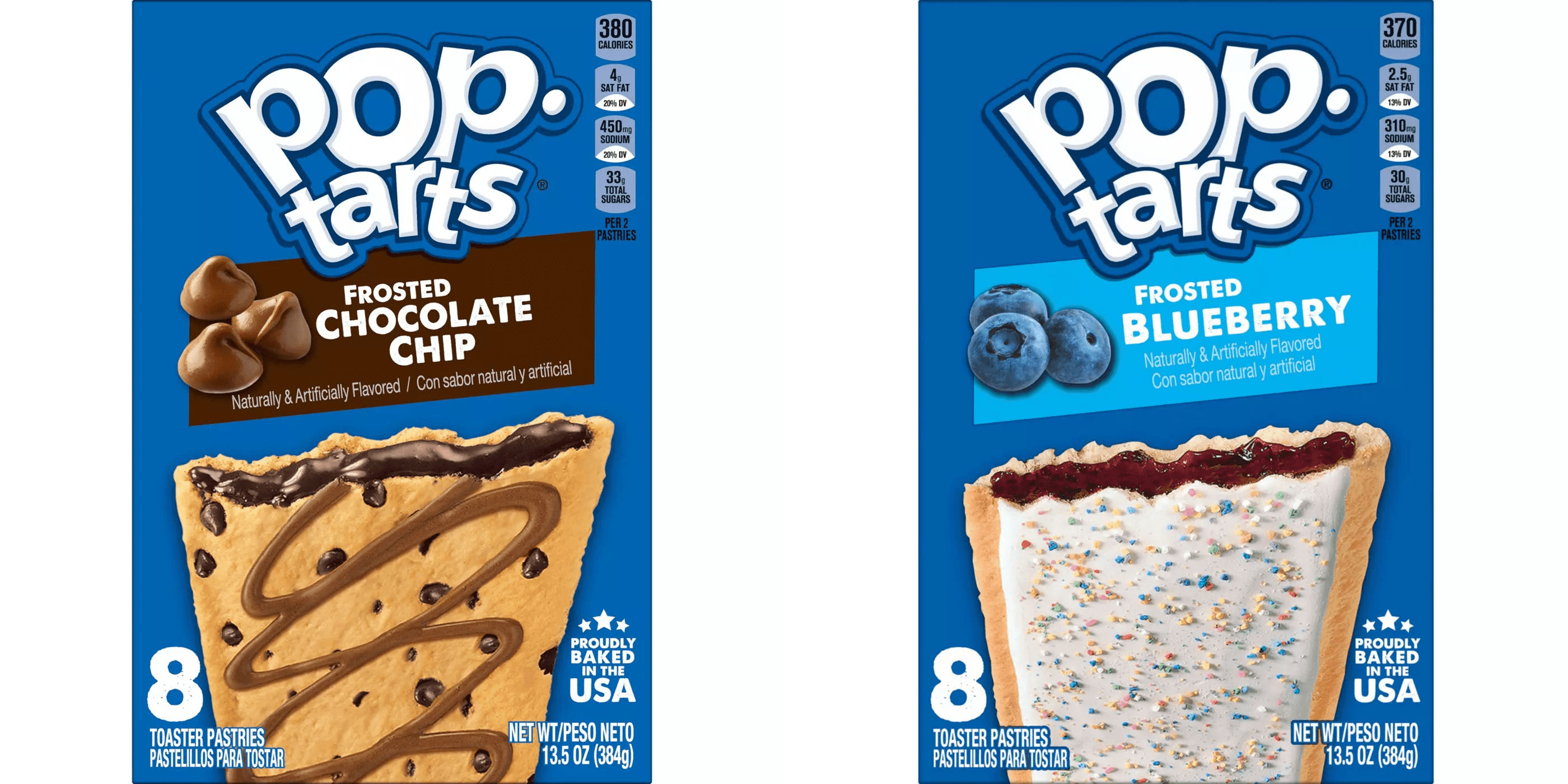 Pop-Tarts Chocolate Chip Drizzle Toaster Pastries, 13.5 oz, 8 ct Pop ...